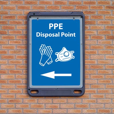 Advocate™ Wall Mounted PPE Poster Display Sign