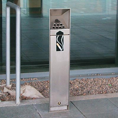 Stainless Steel Ashguard™ Cigarette Bin by Glasdon