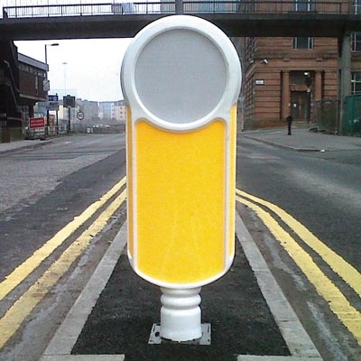 Socketed Rebound Signmaster™ Bollard by Glasdon