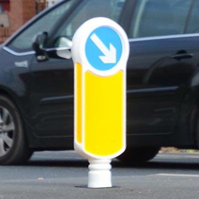 Socketed Rebound Signmaster™ Bollard by Glasdon