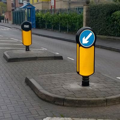 Socketed Rebound Signmaster™ Bollard by Glasdon