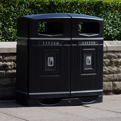 Glasdon Jubilee™ Duo 220 Litter Bin - Double Litter Bin - Glasdon