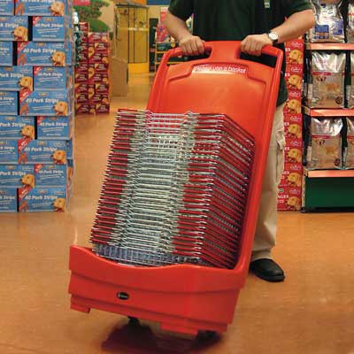 Mobile Basket Buddy™ Shopping Basket Storage Unit by Glasdon