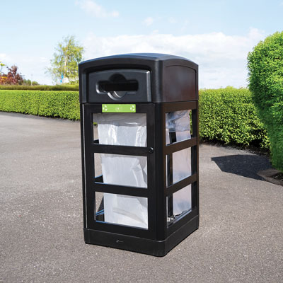 Origin™ Aspect 110 Transparent Security Recycling Bin | Glasdon ...