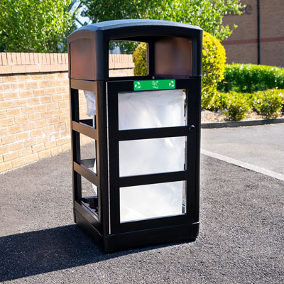 Origin™ Aspect 110 Transparent Security Recycling Bin | Glasdon ...