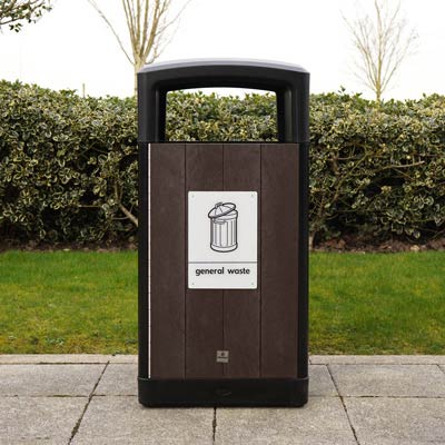 Origin™ Curve 110 General Waste Recycling Bin | Glasdon International