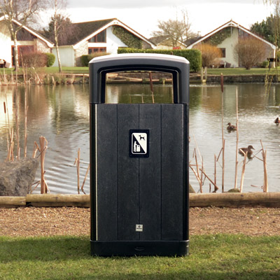 Origin™ Curve 110 Litter Bin - Made with Recycled Materials | Glasdon ...