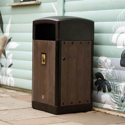 Origin™ Curve 110 Litter Bin - Made with Recycled Materials | Glasdon ...