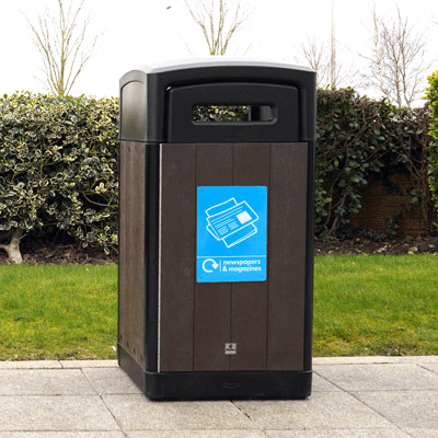 Origin™ Curve 110 Recycling Bin - Made with Recycled Materials ...