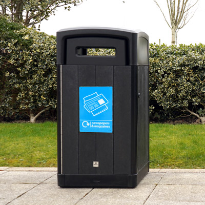 Origin™ Curve 110 Recycling Bin - Made with Recycled Materials ...