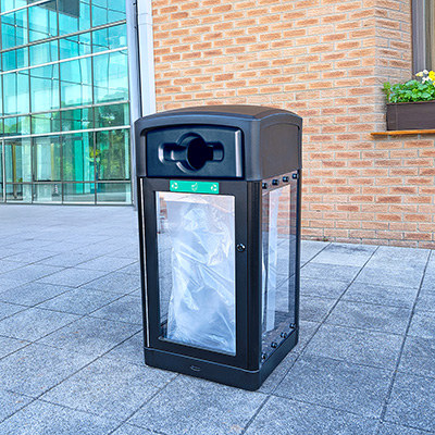 Origin™ Insight 110 Transparent Security Recycling Bin | Glasdon ...