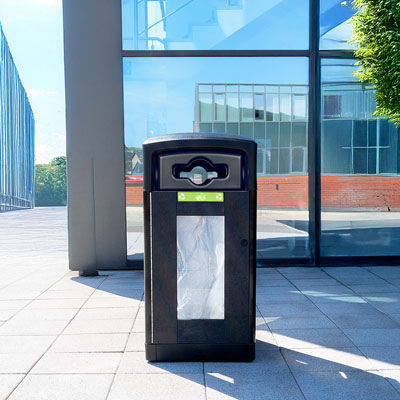 Origin™ Insight 110 Transparent Security Recycling Bin | Glasdon ...