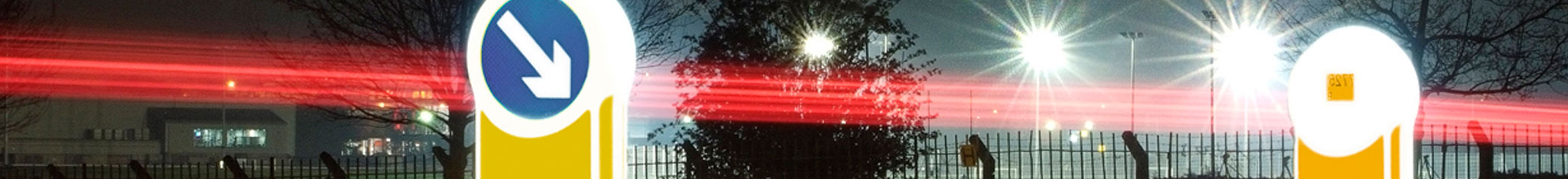 Illuminated Traffic Bollards and LED Highway Sign Lighting - Glasdon ...