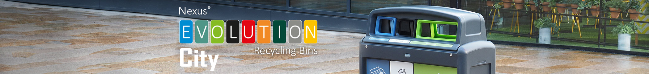 Nexus® Evolution City Recycling Bins - Glasdon International